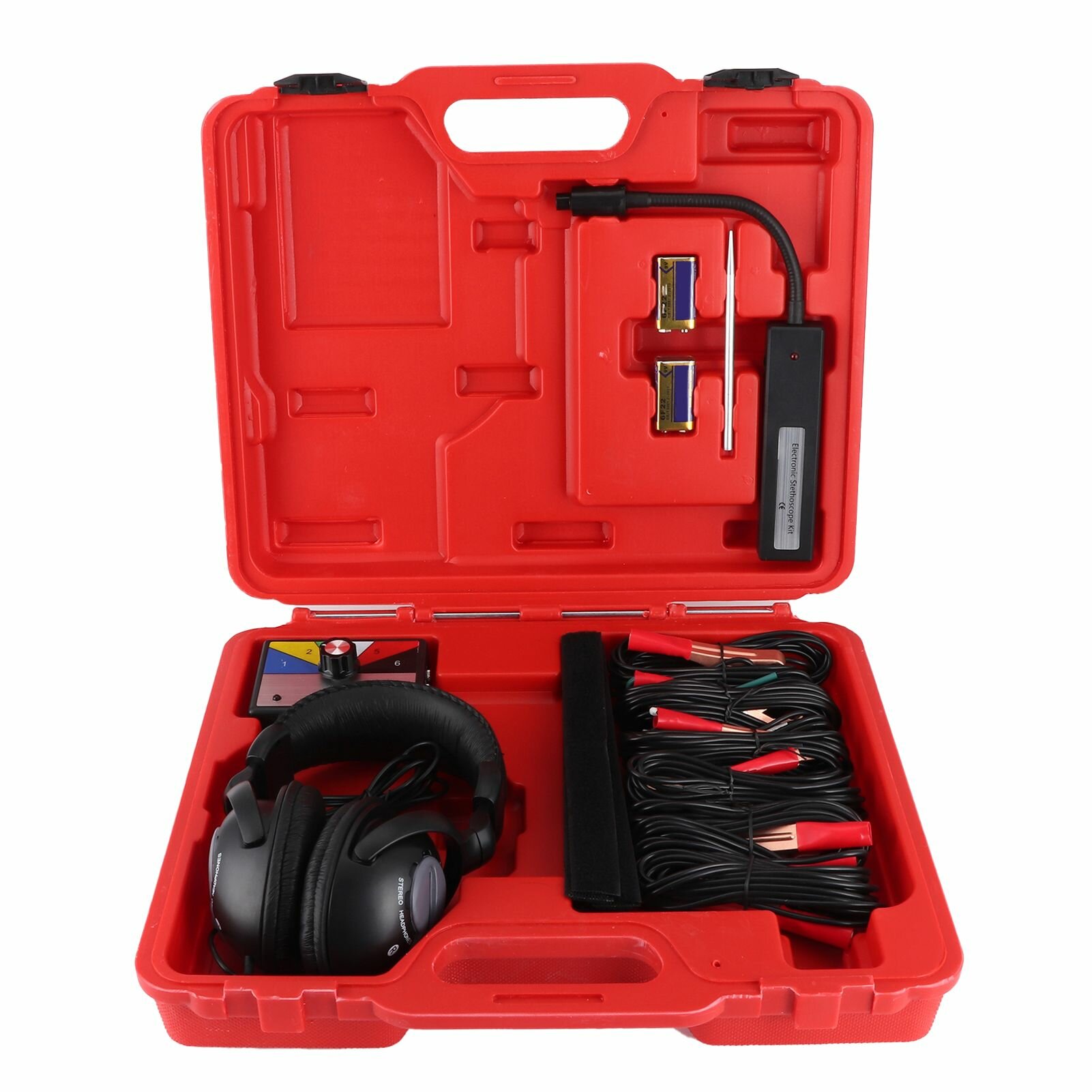 Автомобильный электронный шумовой стетоскоп, автоматический диагностический инструмент, 6 каналов для топливного бака трансмиссии двигателя