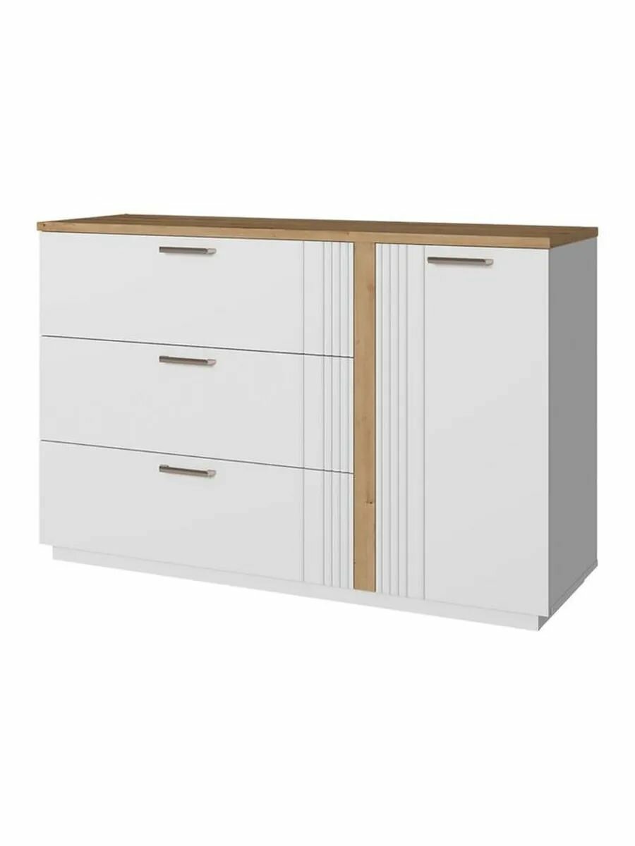 Комод Матео Белый / Дуб Наварра