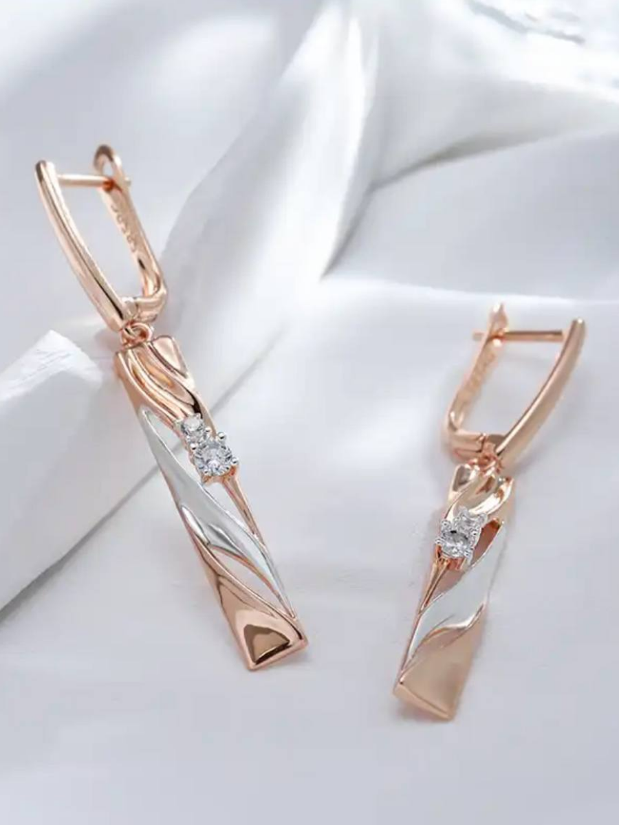 Комплект бижутерии XINQUAN jewelry: серьги, фианит, циркон