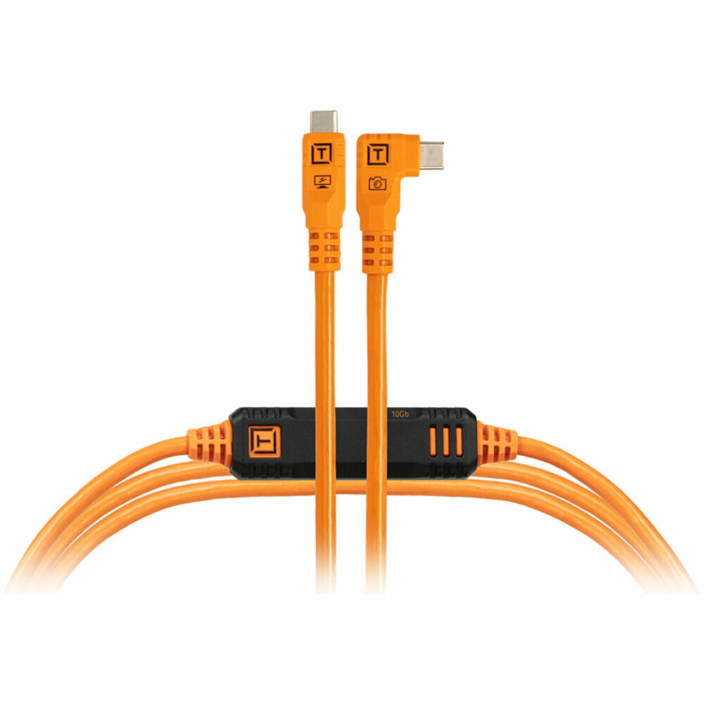 Кабель Tether Tools TetherPro Optima 10G USB-C, 4,6м с угловым разъемом Orange [CUC15RTG2-ORG]