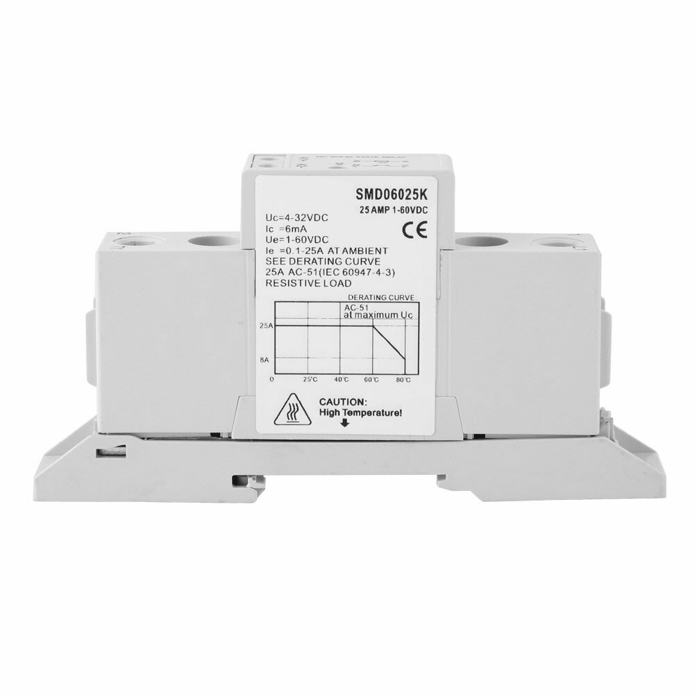 DSMD100015S Модуль и плата твердотельного реле постоянного тока, однофазные, для монтажа на DIN-рейку.