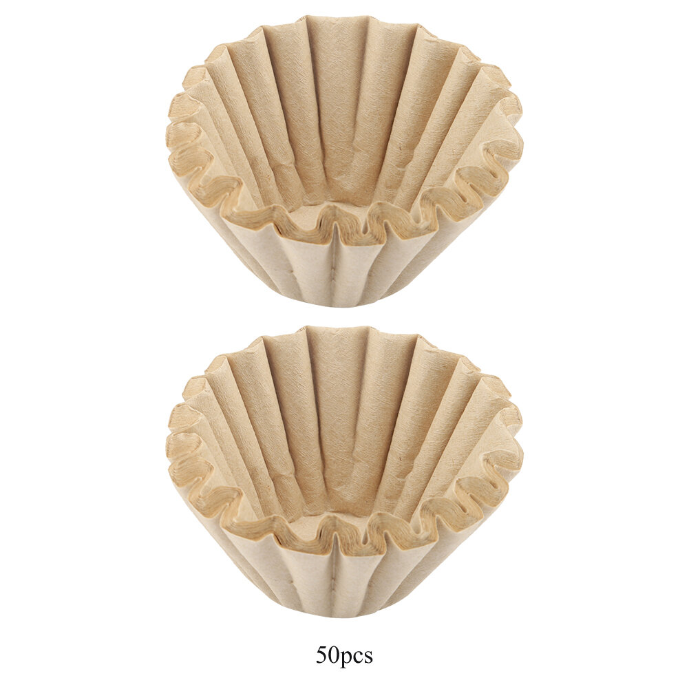50 шт. Одноразовые кофейные фильтры для кофейных фильтров дерева.