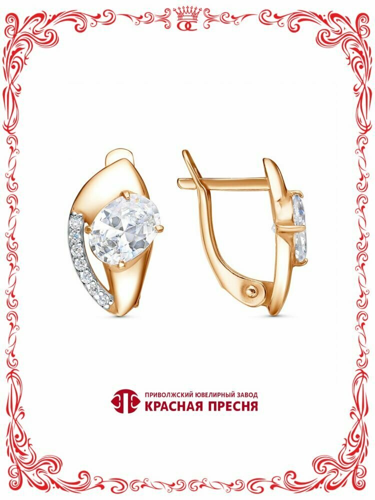 Серьги, фианит