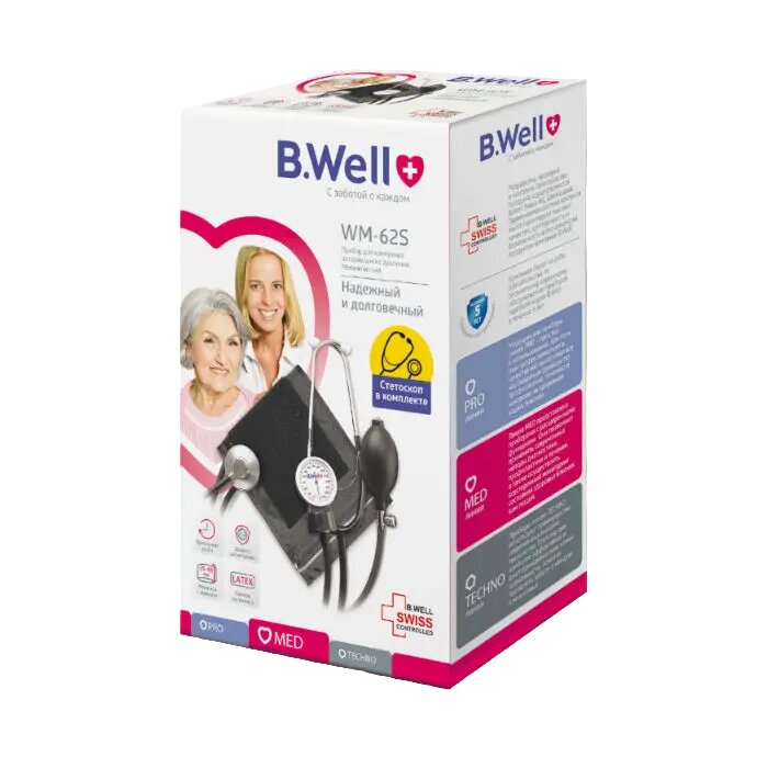 Тонометр механический со стетоскопом B.Well MED-62 1 шт