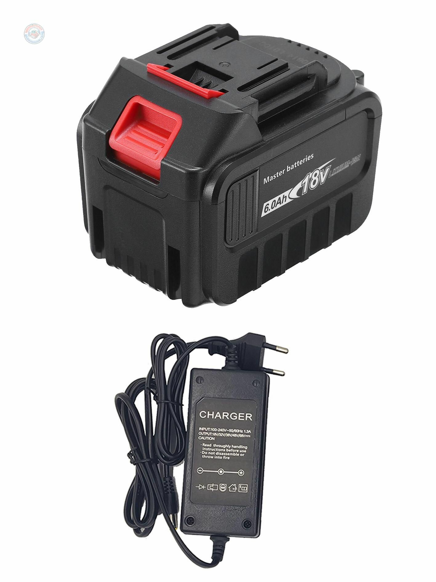 Аккумулятор Heimerdinger 18В 6 Ач Li-Ion, запасная батарея для электроинструмента, мощный аккумулятор длительной работы, совместимый элемент питания