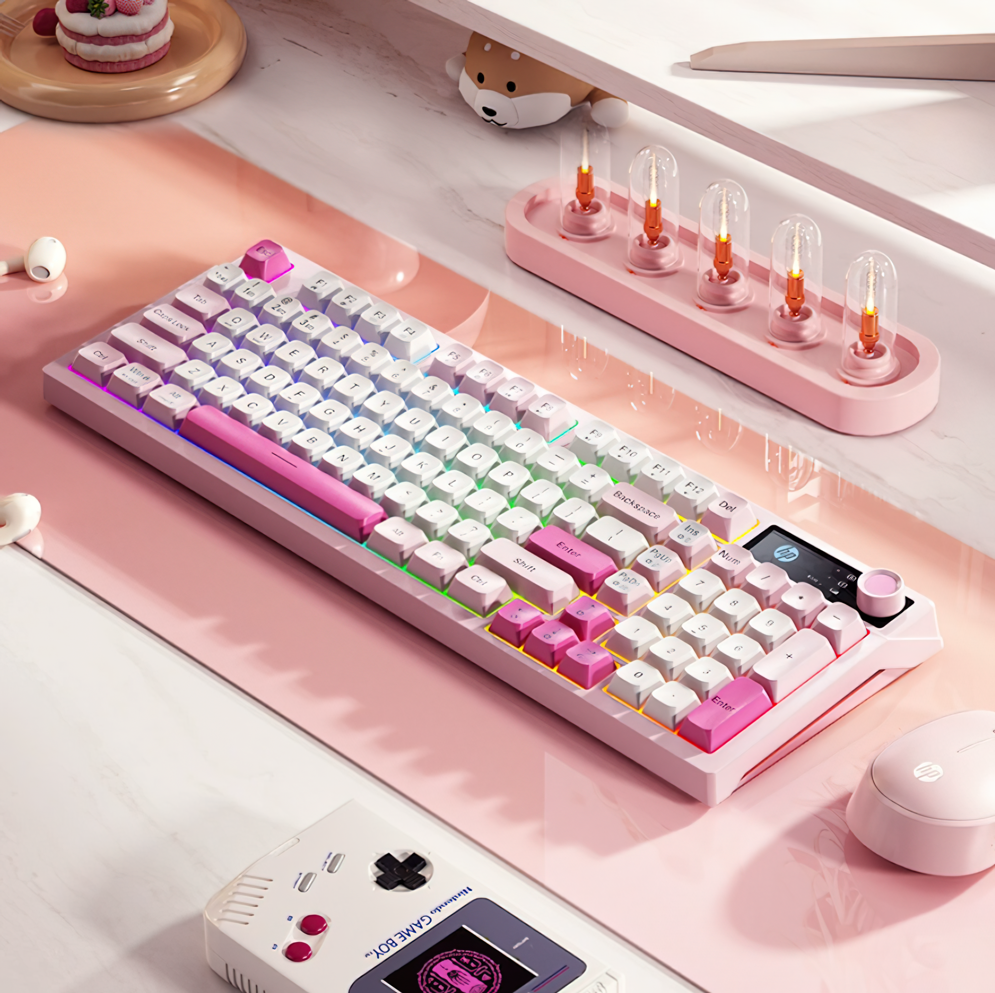 Клавиатура игровая HP K500F с подсветкой Английская раскладка для компьютера, ноутбука