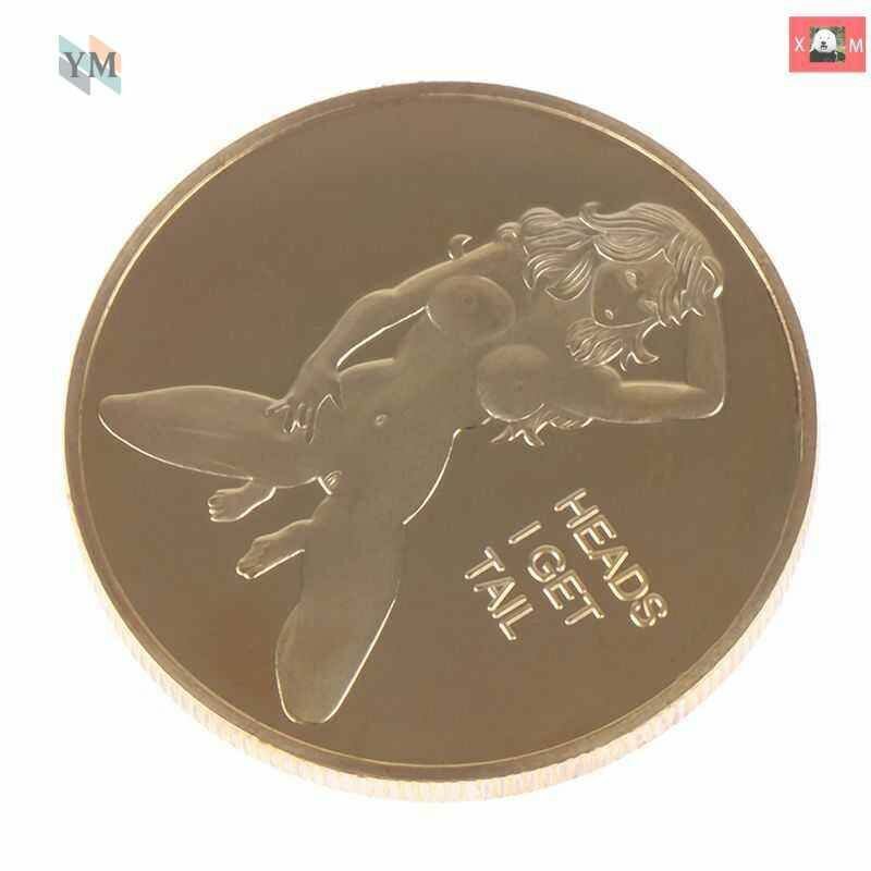 Двусторонняя памятная монета для сексуальной женщины