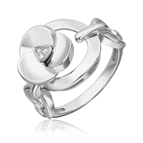 Кольцо, белое золото, 585 проба, бриллиант