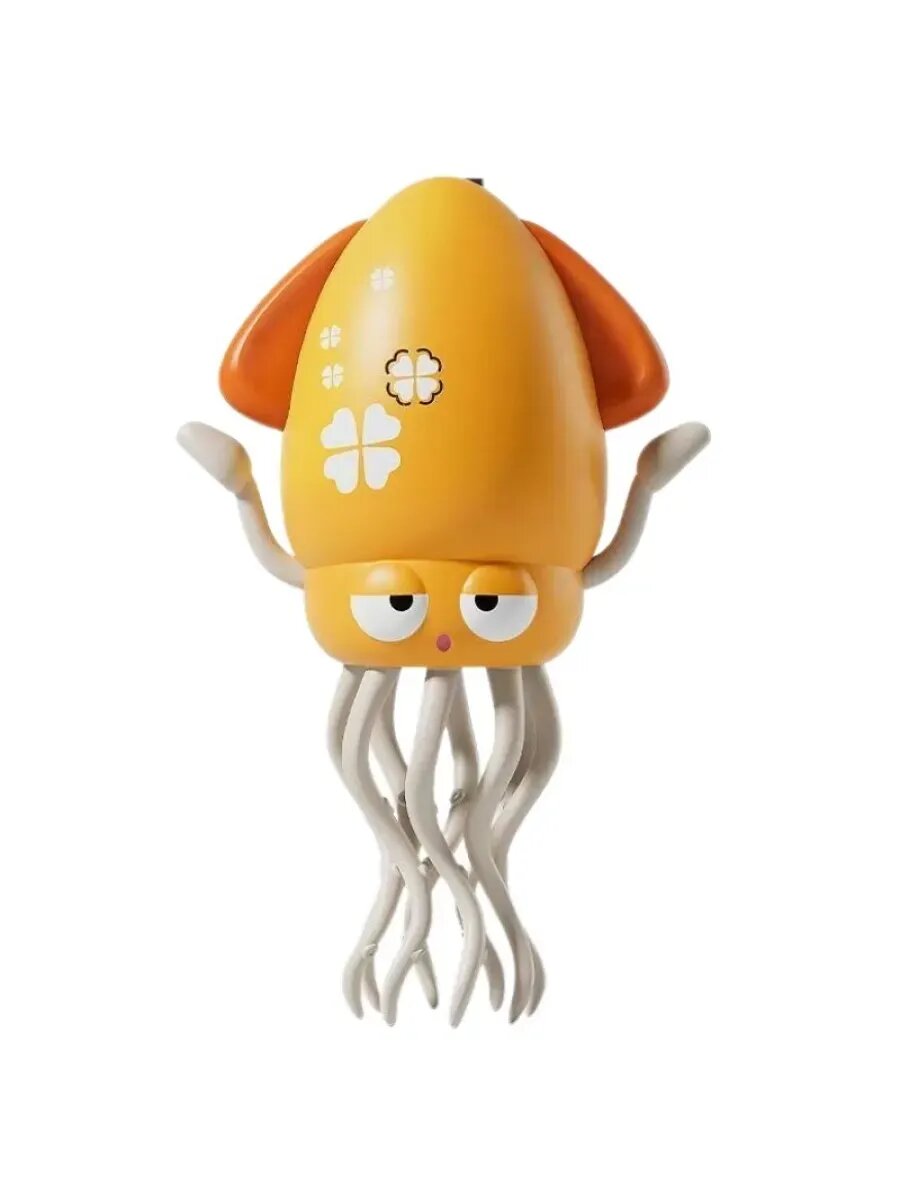Танцующий Кальмар, Игрушка, Музыкальная, Сенсорная, USB-зарядка, Оранжевый