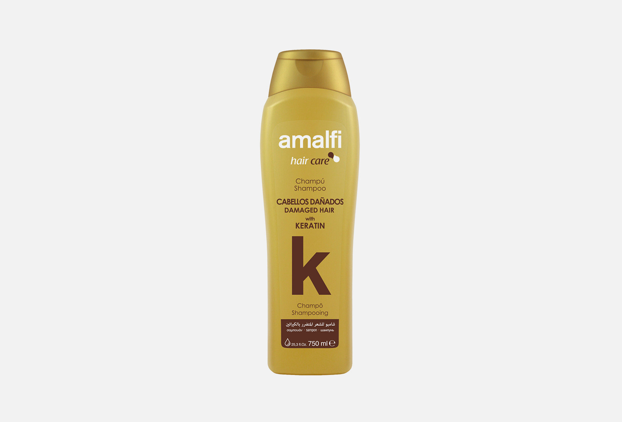Кератиновый шампунь для поврежденных волос AMALFI SHAMPOO KERATIN DAMAGED HAIR ARGAN 750 мл