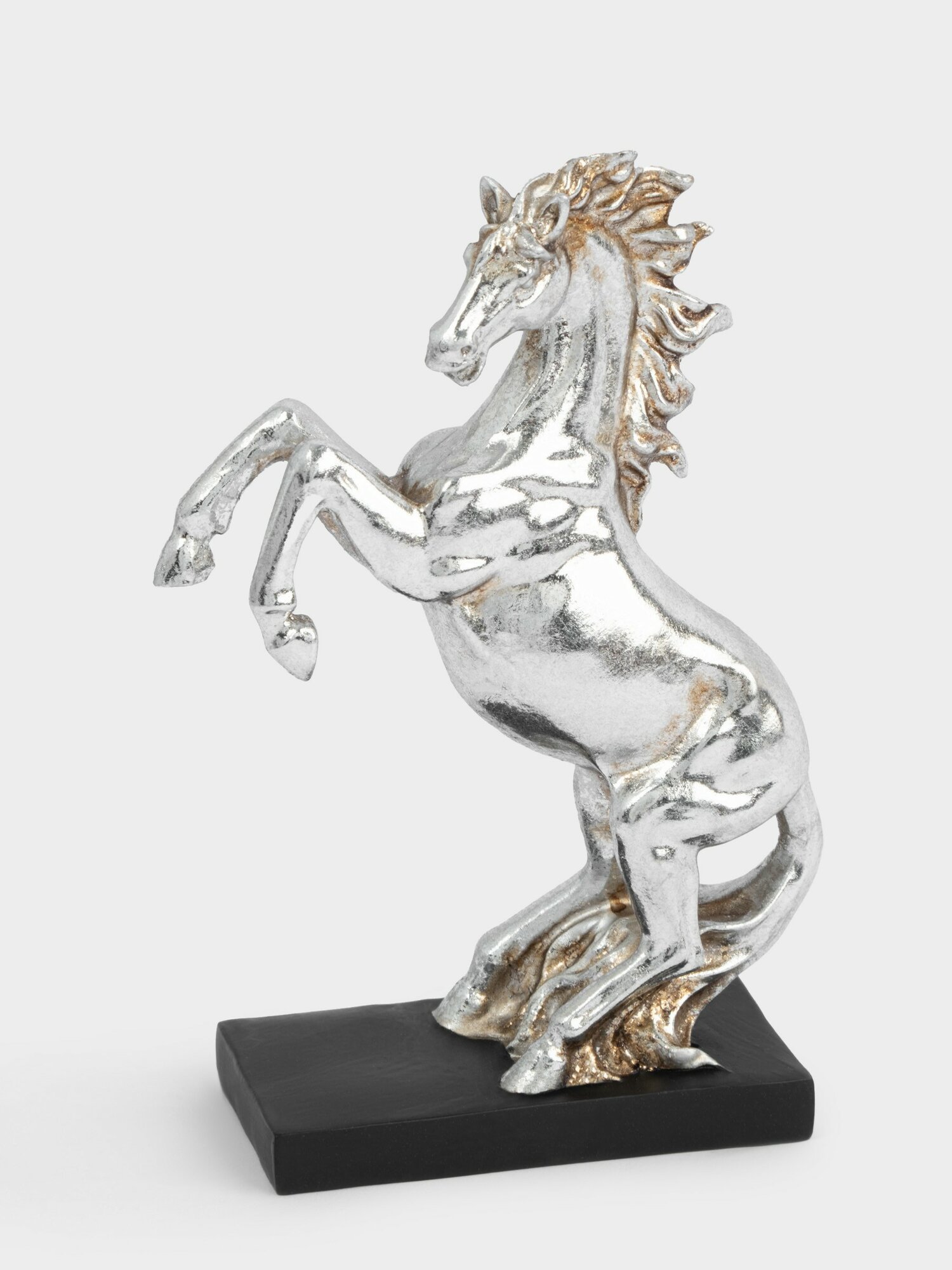 Статуэтка, 15 см, полирезин, серебристая, Конь на дыбах, Horse (Anna Lafarg)