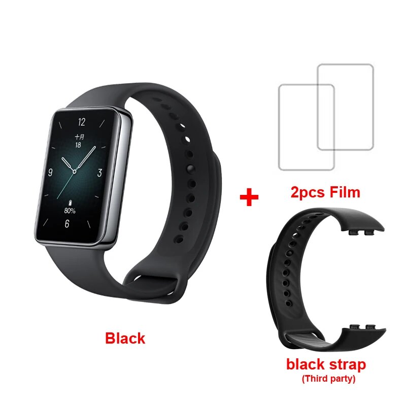 HONOR Band 9 Smart Bracelet, add black strap