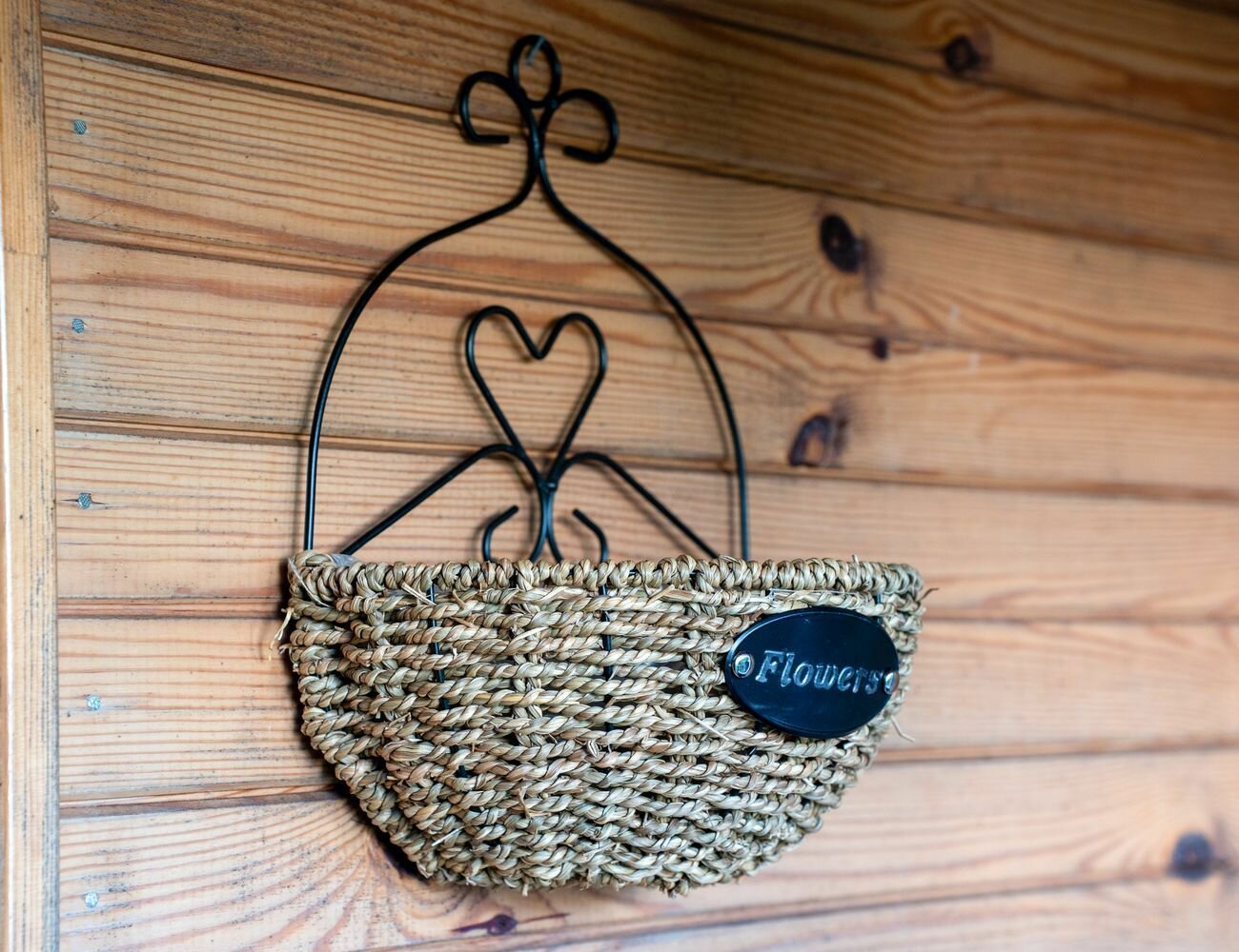 Подвесное кашпо тистед, натуральный материал (камыш), бежевый, 35х29 см, Koopman International 430000520