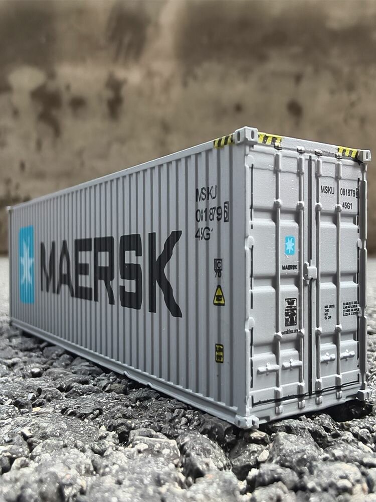 Модель контейнера 40-футовый HO 1:87, масштабный грузовой контейнер для макетов и диорам, совместим с железной дорогой 1:87, ABS-пластик, идеальный аксессуар для коллекции и подарка