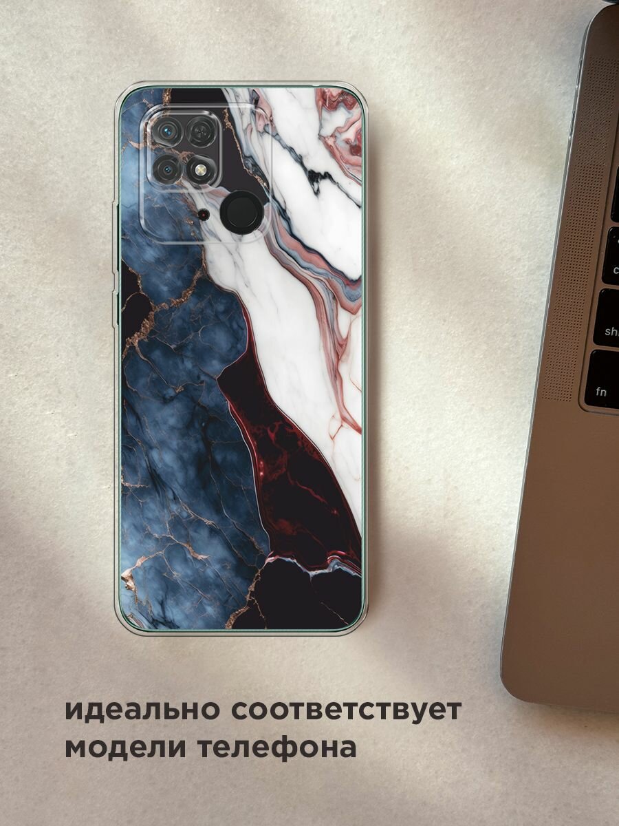 Чехол на Xiaomi Redmi 10C / Сяоми Редми 10C с принтом "Благородный мрамор" — фото 1