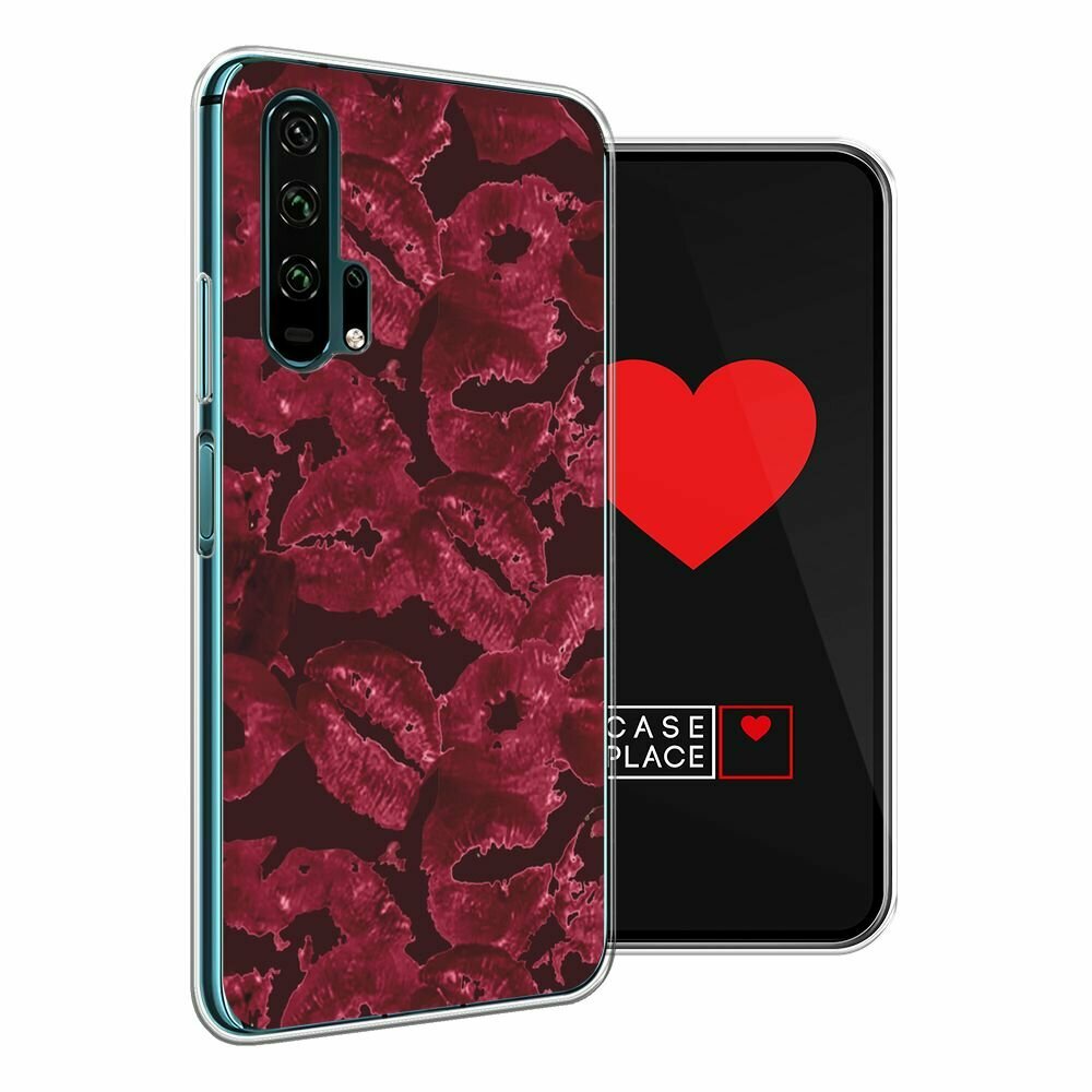 Чехол на Honor 20 Pro / Хонор 20 Про с принтом Помада паттерн 1 — фото 1