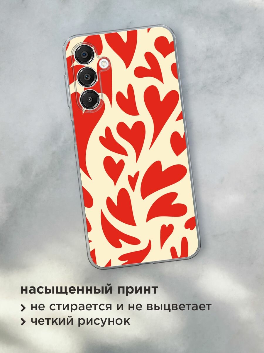 Чехол на Samsung Galaxy A16 / Самсунг А16 с принтом "Crazy hearts 1 - 14 февраля" — фото 1