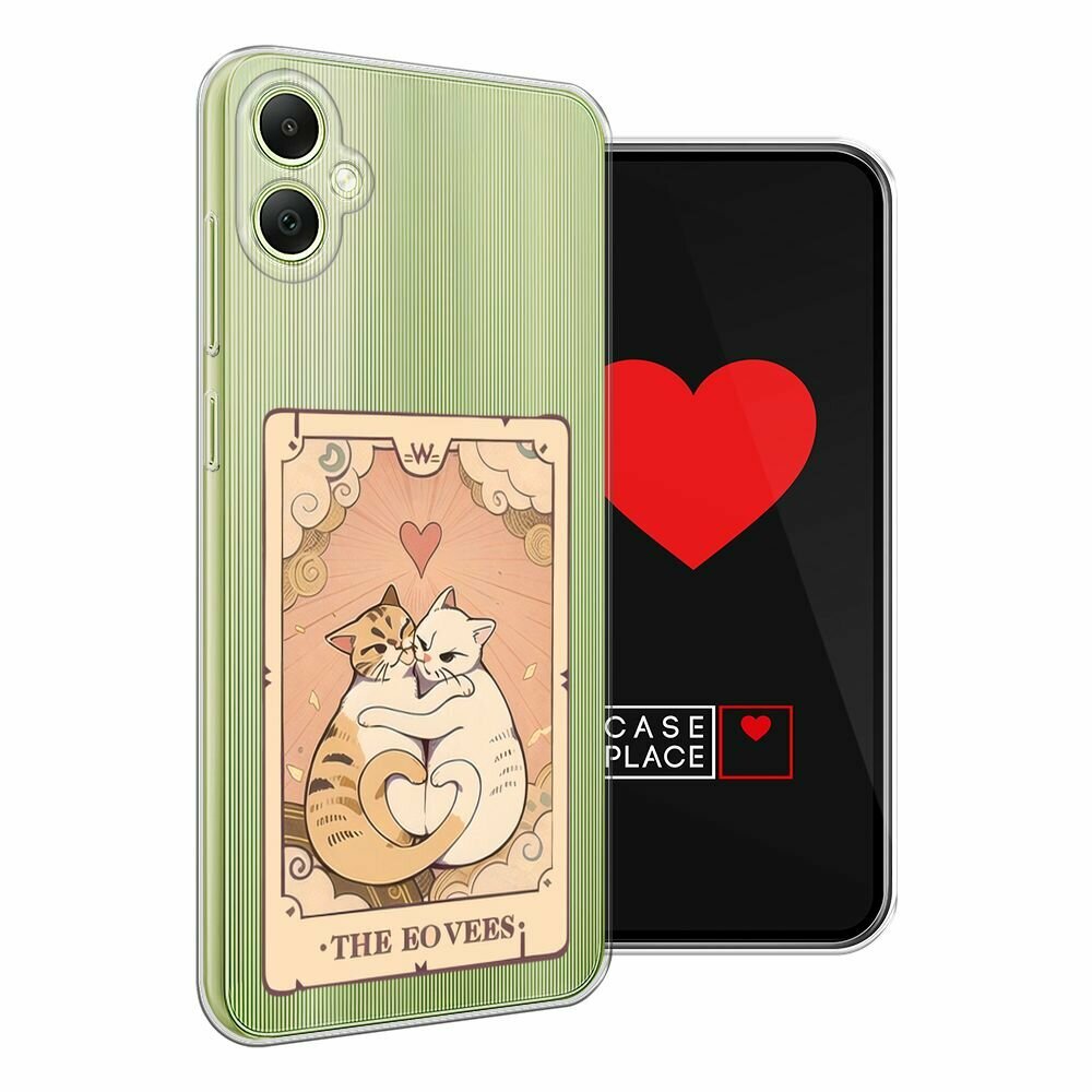 Чехол на Samsung Galaxy A05 / Самсунг Галакси A05 с принтом "The lovers cats 2 - 14 февраля", прозрачный — фото 1