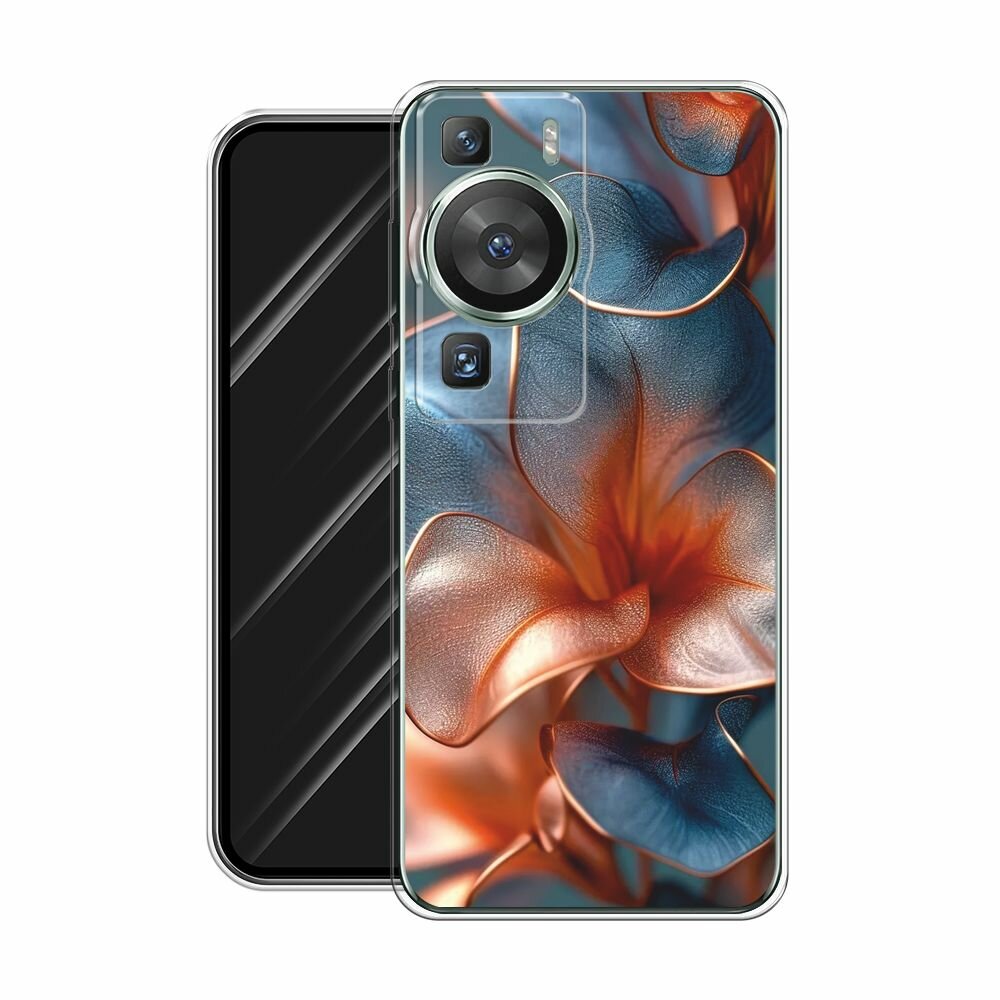 Чехол на Huawei P60/P60 Pro / Хуавей P60/P60 Про с принтом "Жемчужные цветы" — фото 1