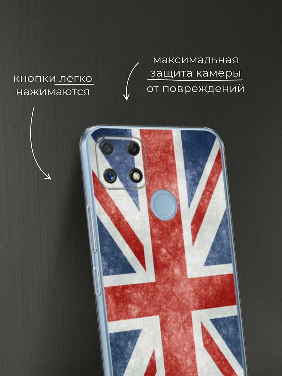 Чехол на Realme C25/C25s / Реалми С25/C25s с принтом "Флаг Великобритании 1" — фото 1