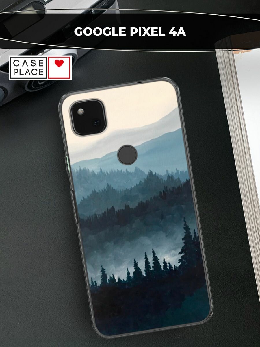 Чехол на Google Pixel 4A / Гугл Пиксель 4А с принтом "Туманные горы"