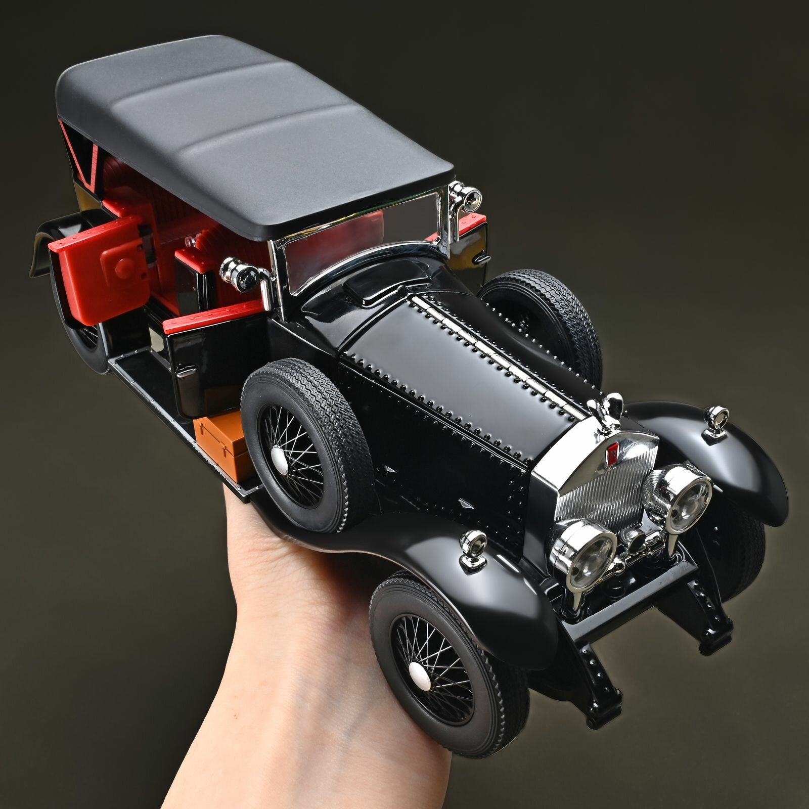 Коллекционирование автомобилей Роллс-Ройс Фантом I Кабриолет (1925-1931), Детские игрушечные модели автомобилей 1:24 Rolls Royce Phantom I 1925 Luxury classic retro, Модель сплава, Со звуком и светом