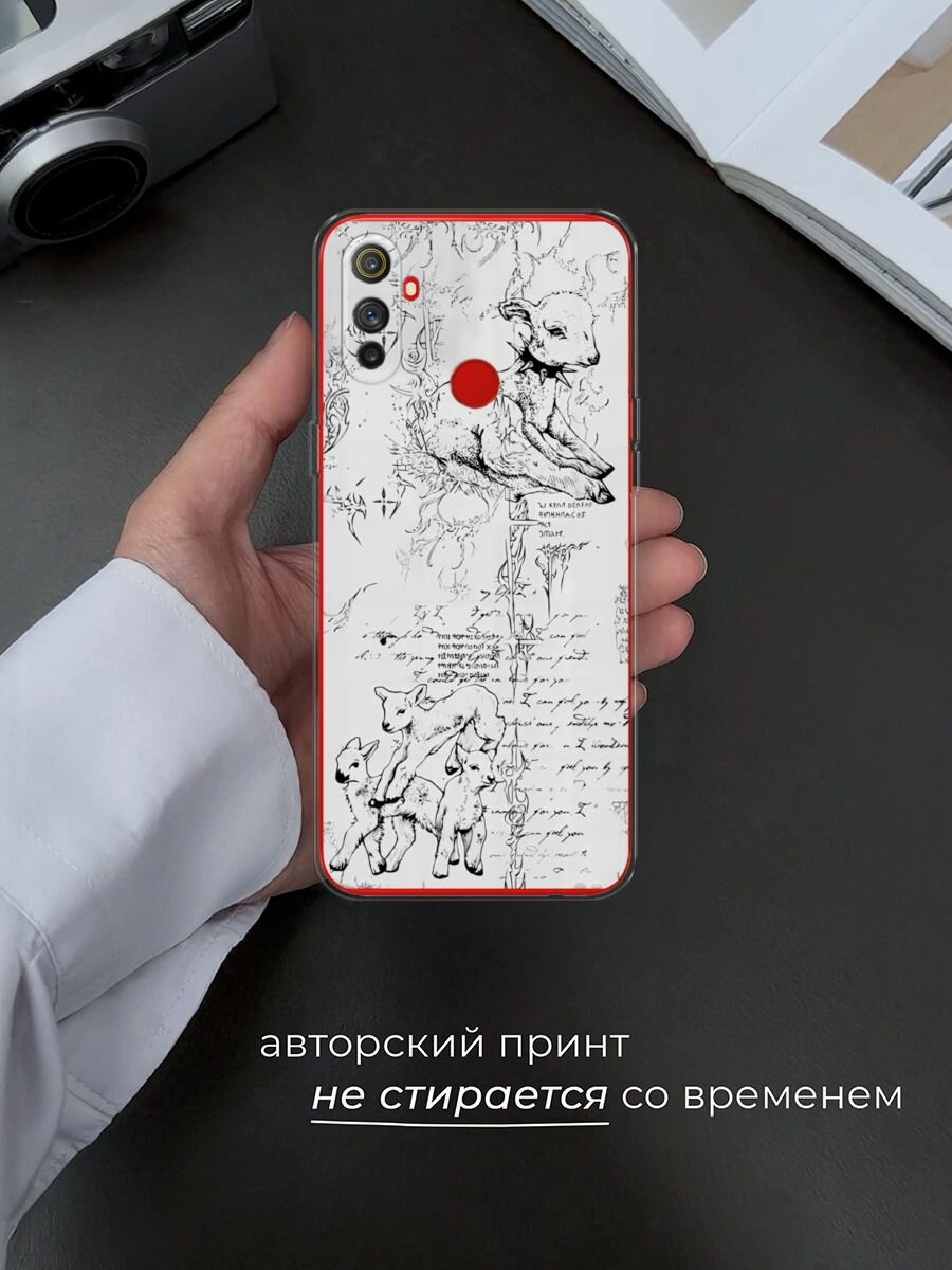 Чехол на Realme C3 / Реалми C3 с принтом "Готический ягненок" — фото 1