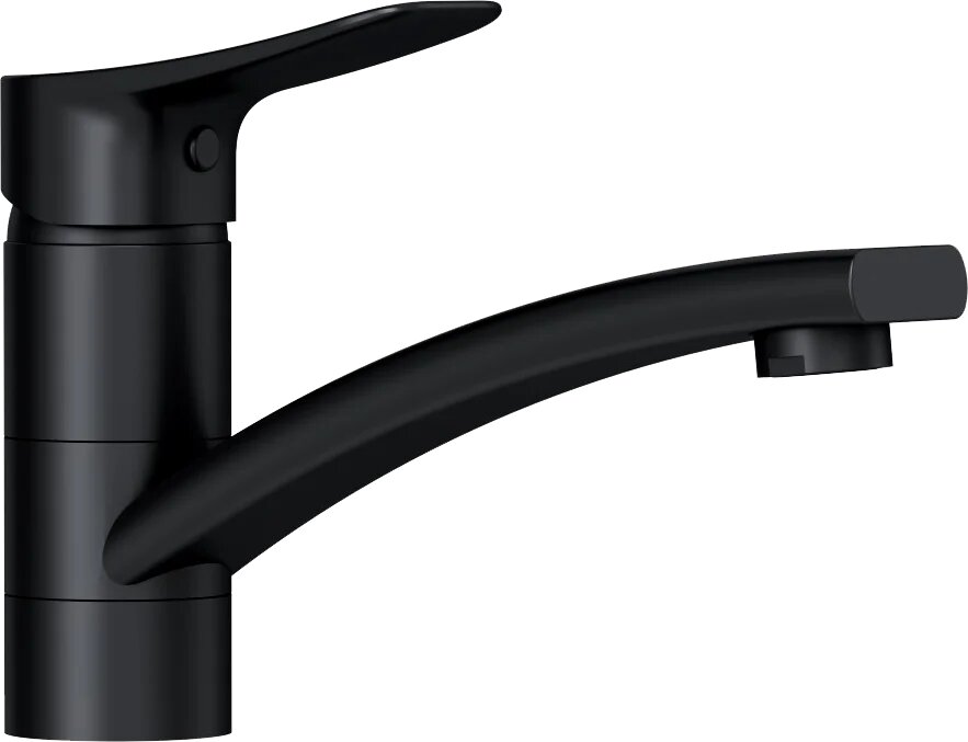 Смеситель для раковины Damixa Galaxy DX75022030 черный, матовый, кран для ванной в раковину, из латуни, рычажный, с поворотным изливом, с керамическим картриджем