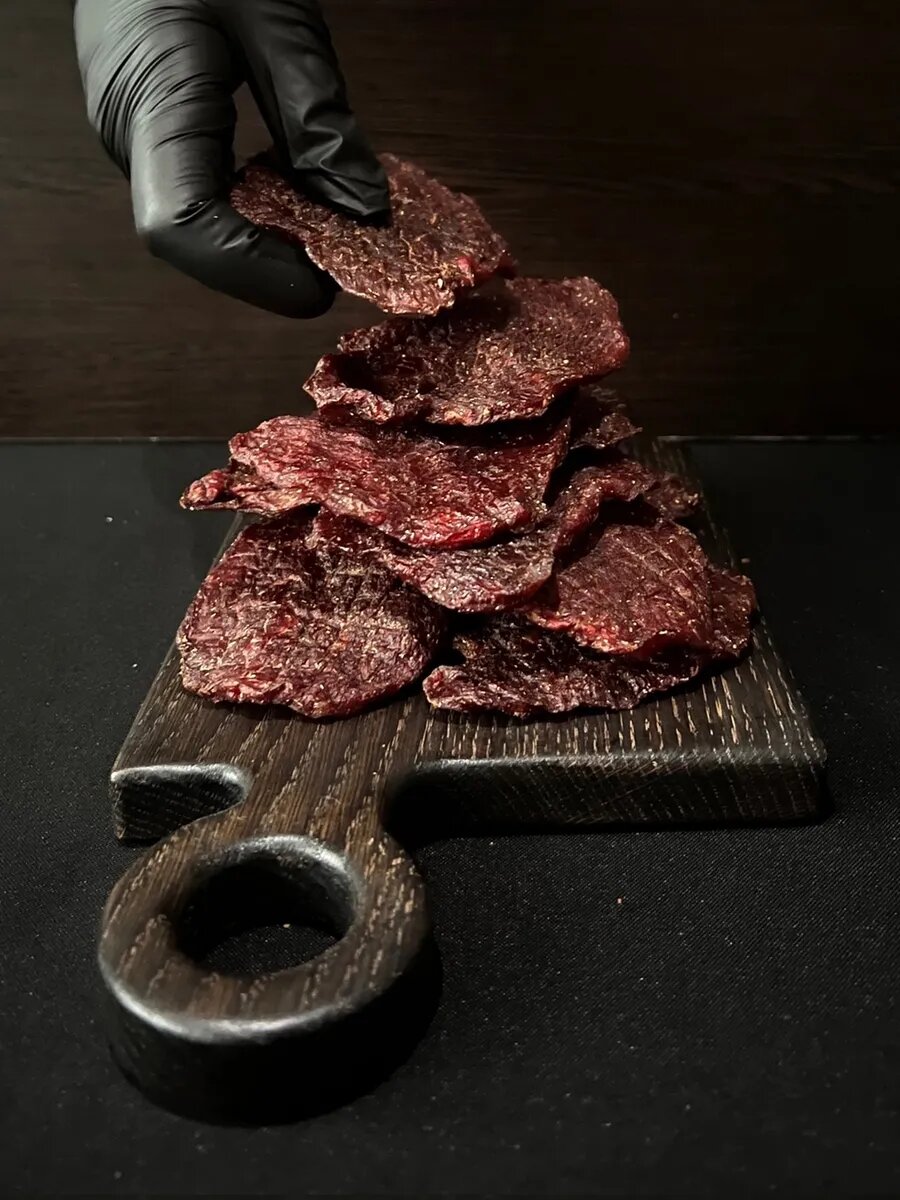 Джерки из мраморной говядины (мясные чипсы), 100