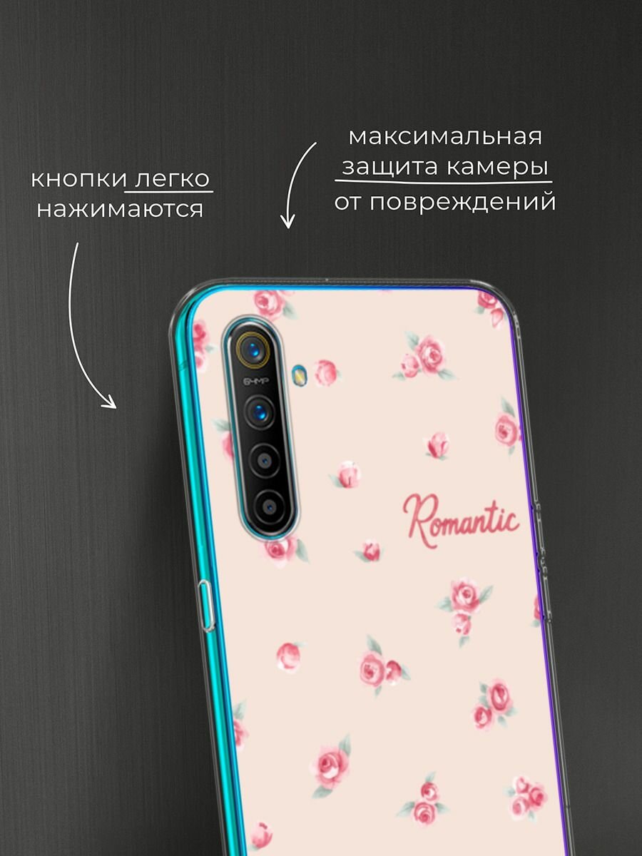 Силиконовый чехол на Realme XT / Реалми XT с принтом "Romantic" — фото 1
