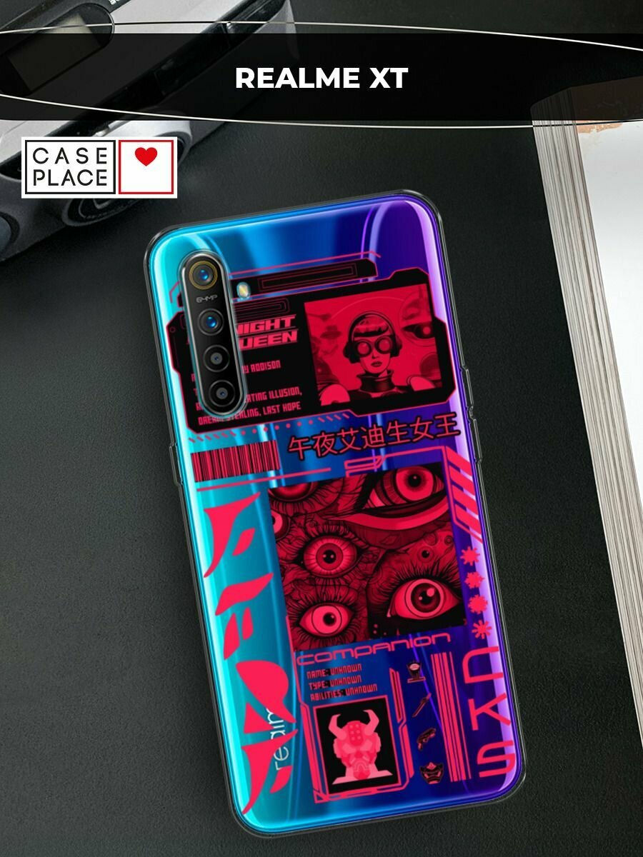 Чехол на Realme XT / Реалми XT с принтом "Mionight queen", прозрачный