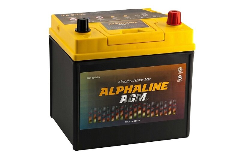 Аккумулятор автомобильный Alphaline AGM AX 65 35-650 оп 65 А/ч 650А 230х172х220 D23L 230x172x220