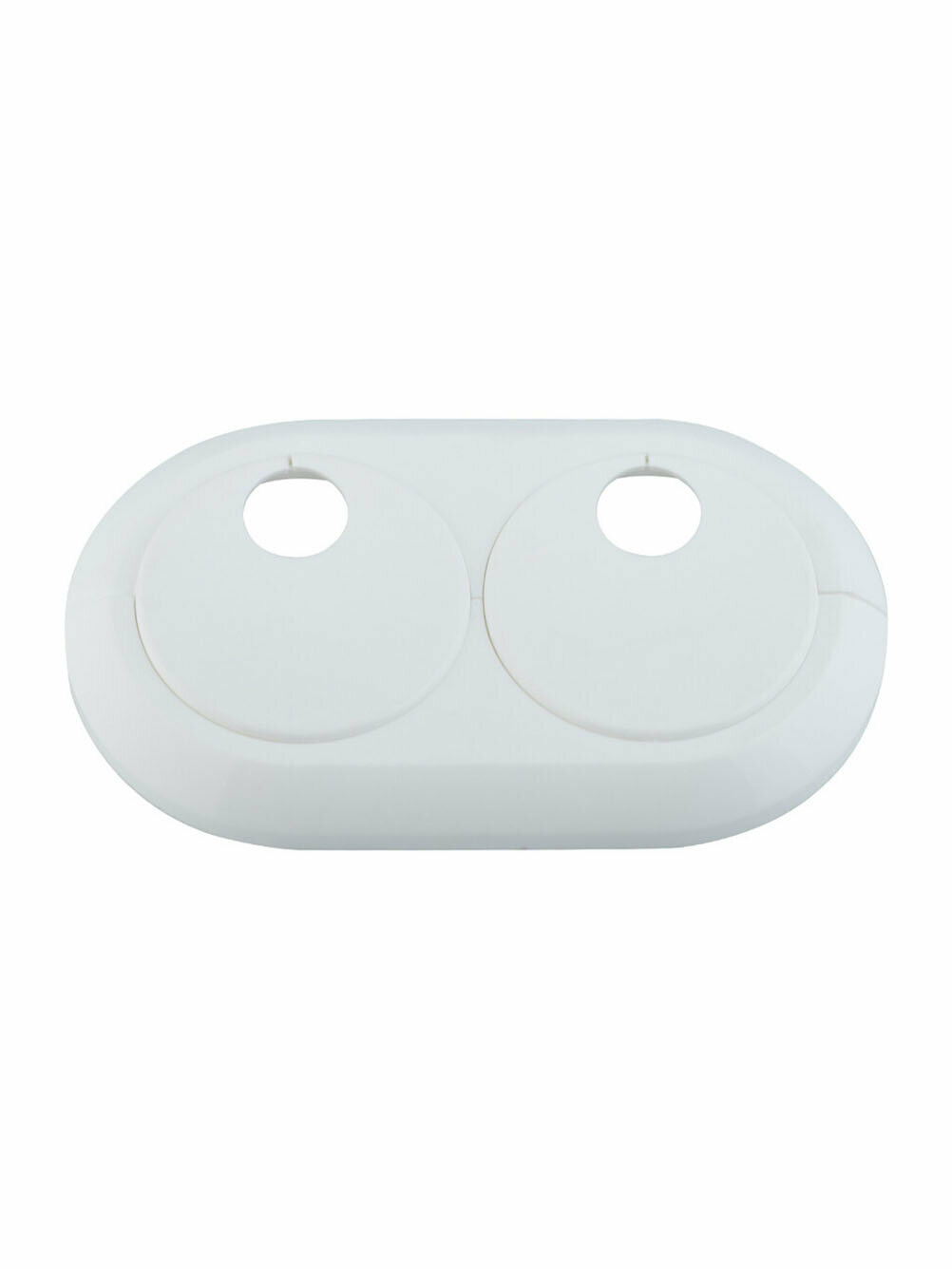 Отражатель декоративный двойной d15 мм с эксцентриковой накладкой белый пластиковый (KB2000-15KIT)