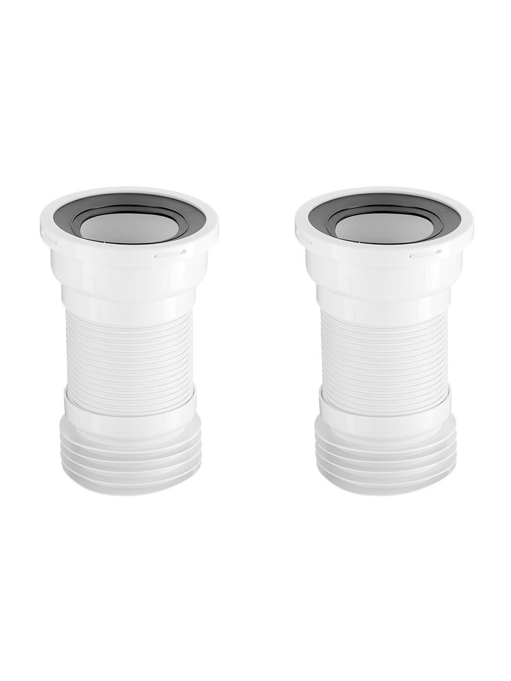 Слив для унитаза d110 мм пластиковый гофрированный армированный для внутренней канализации (2 шт.)