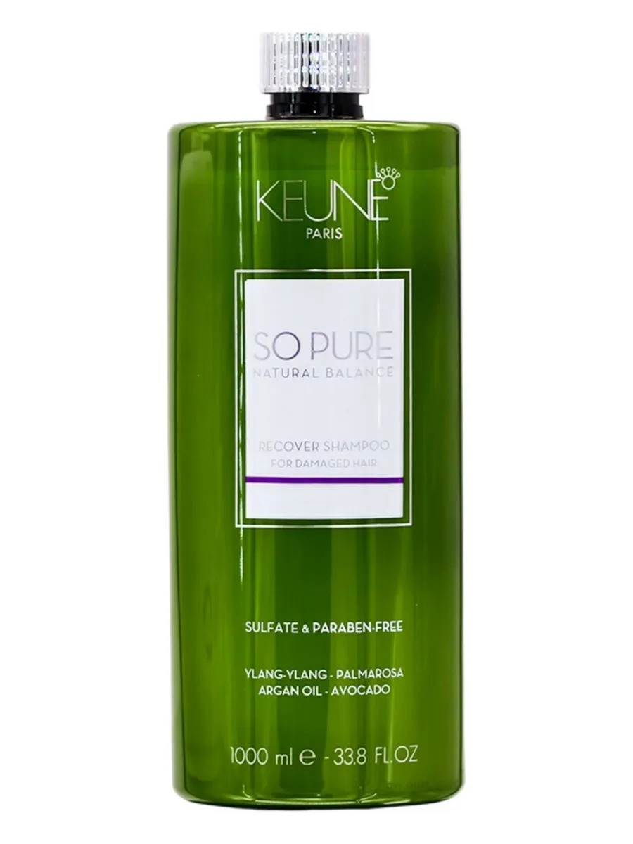 Шампунь Keune So Pure Recover Shampoo, Восстанавливающий шампунь, 1000 мл