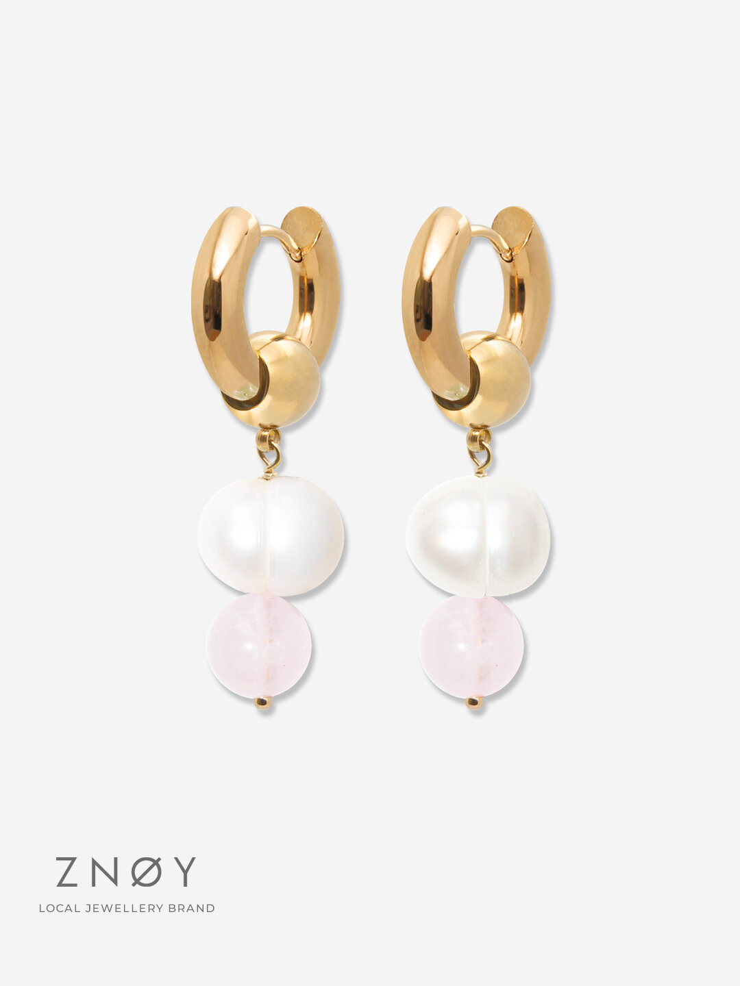 Серьги-трансформеры, жемчуг барочный, розовый кварц, жемчуг культивированный