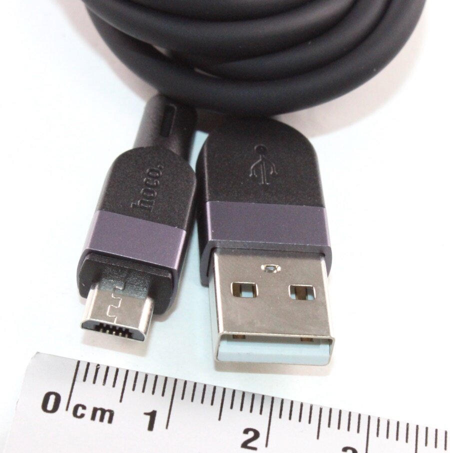 Шнур USB A(M) - micro USB B(M) 5P HOCO X109, 2,4A, 3,0 м, силикон, черный, HOCO