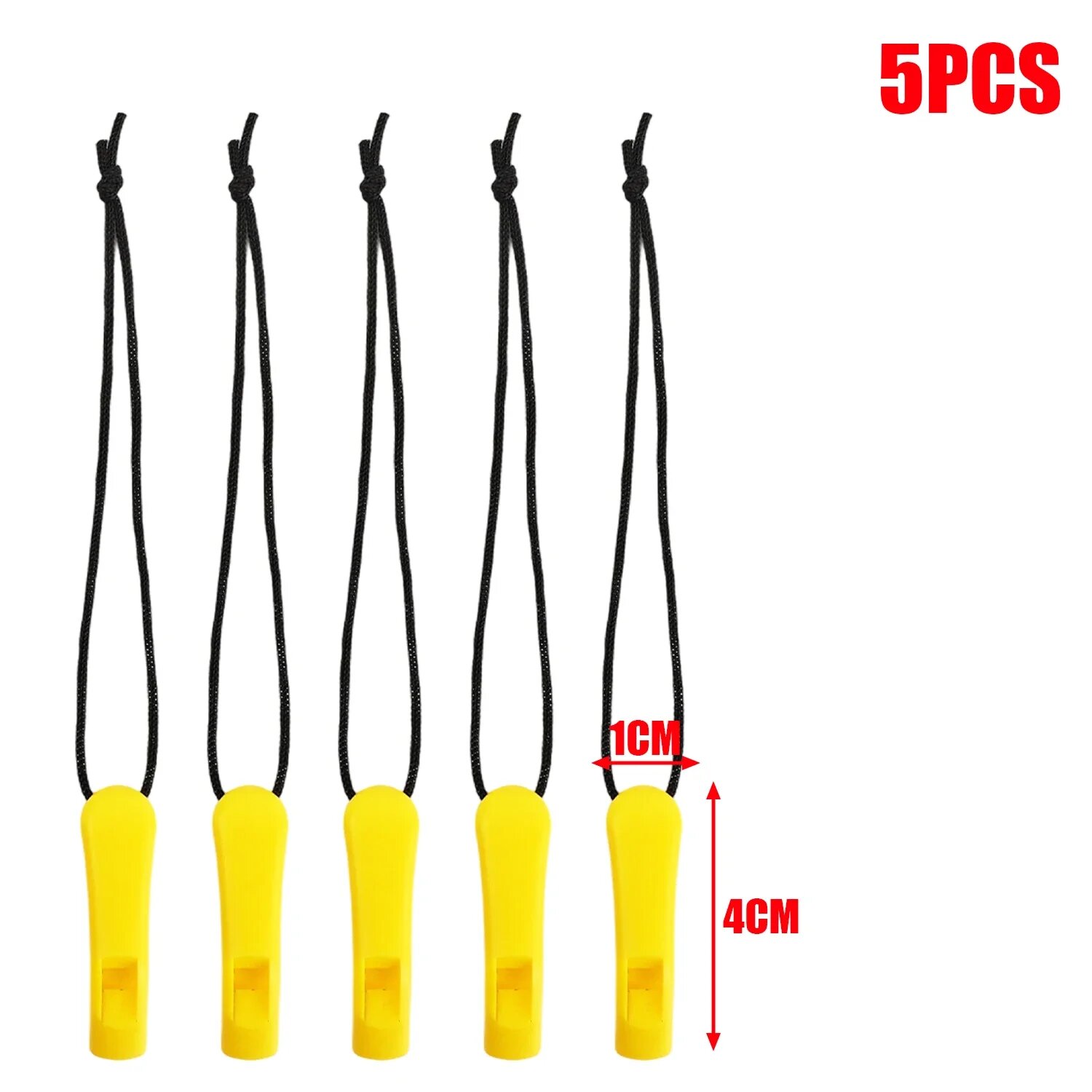 Многоцветный свисток для рюкзака POM + Polyester Желтый, Yellow-4cm-5pcs