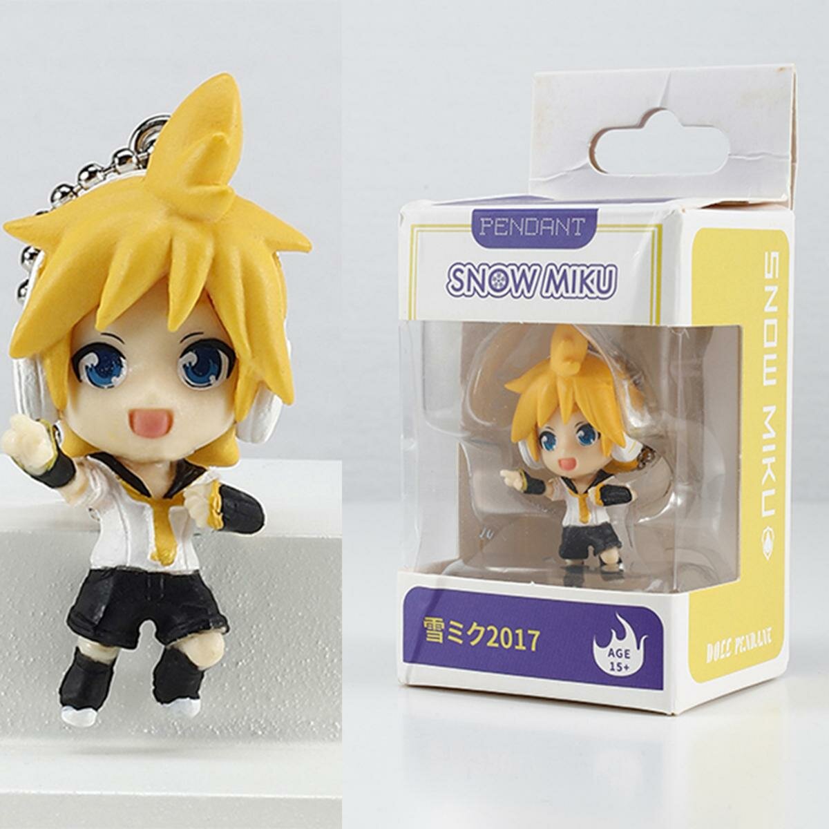 Брелок Хацунэ Мику 4 см аниме фигурка супер милый брелок кавайный подарок для девочек детские брелки для рюкзаков подарк