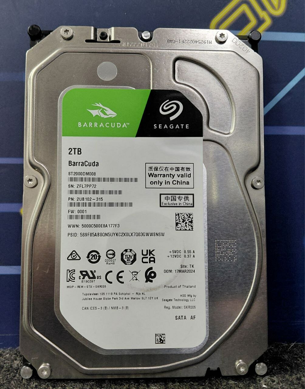 Жёсткий диск 3.5" Seagate Barracuda ST2000DM008 2TB