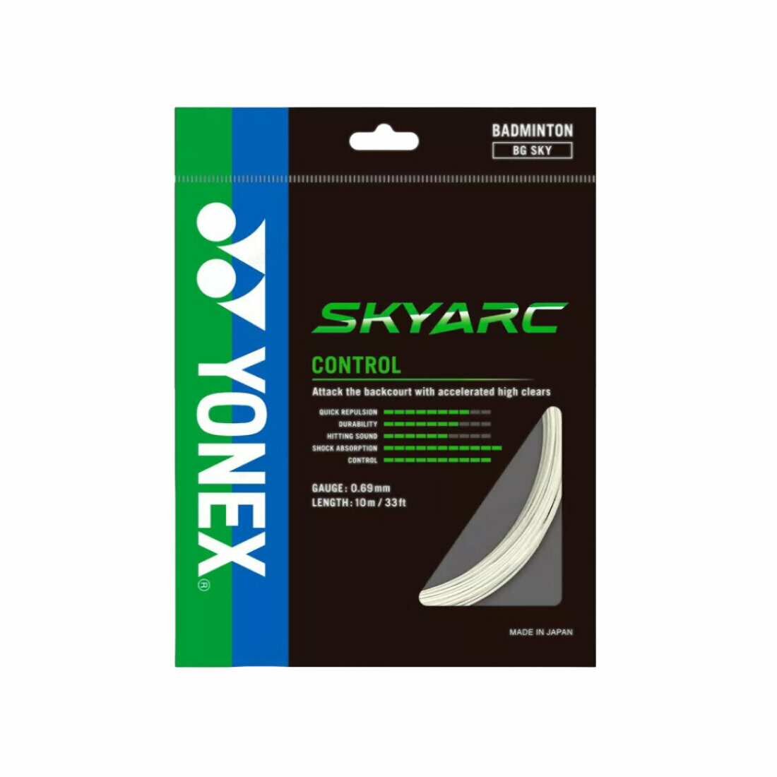 Струна для бадминтона Yonex 10m Skyarc, White мультиволокно, нейлон