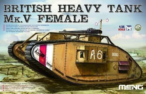 Meng Model TS-029 1/35 Британская модель сборки тяжелых танков Mk. V(Модель без ролей)
