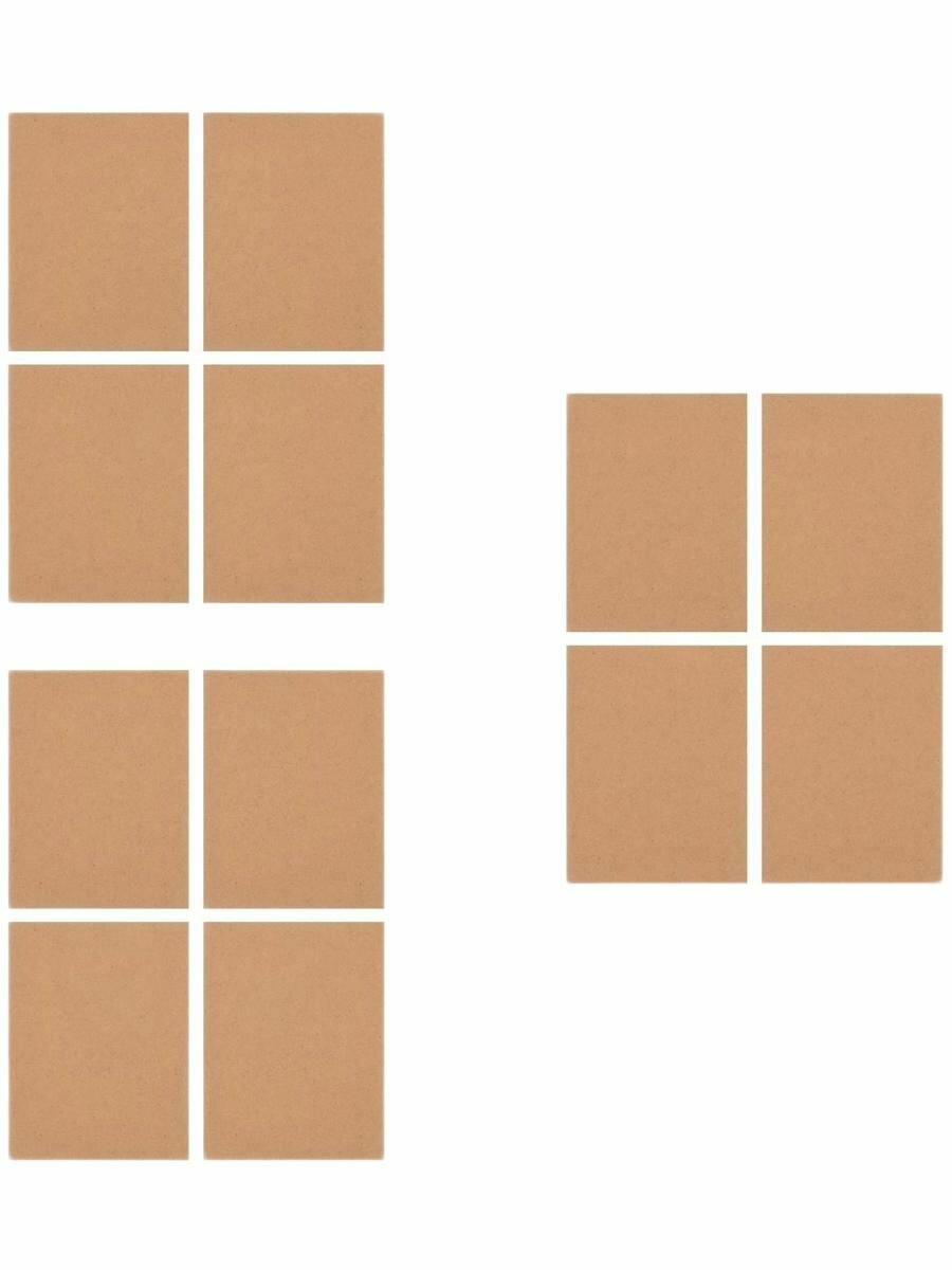 Светло-коричневые деревянные плиты для лепки и сушки глины, набор из 12 шт, для художественного творчества