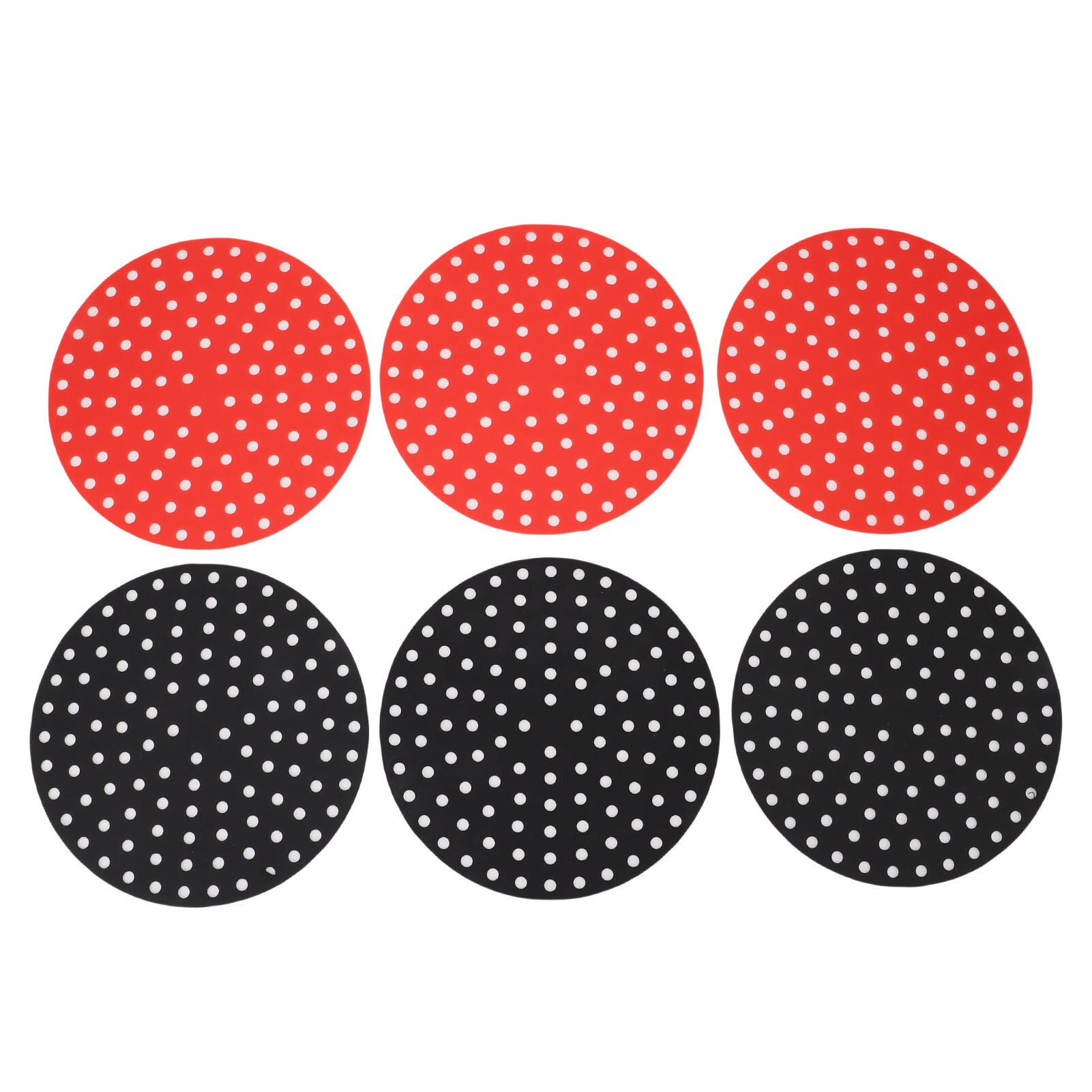 6pcs fryer silicone liners устанавливаются вокруг многоразового использования.