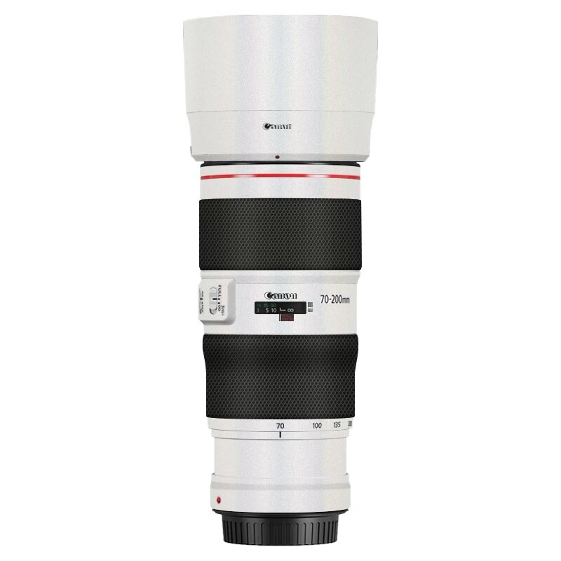 Канон EF70-200мм f/4L IS II Зум-объектив с иризентной белой текстурой, профессиональное использование