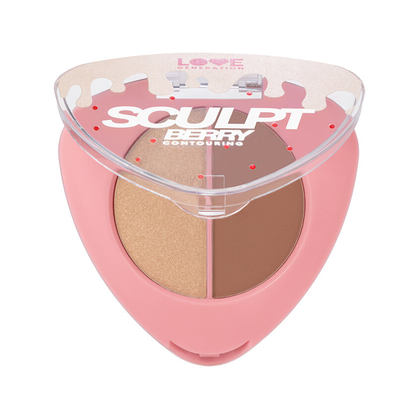 Палетка для контуринга лица LOVE GENERATION SCULPTBERRY тон 01 Cocoa milk