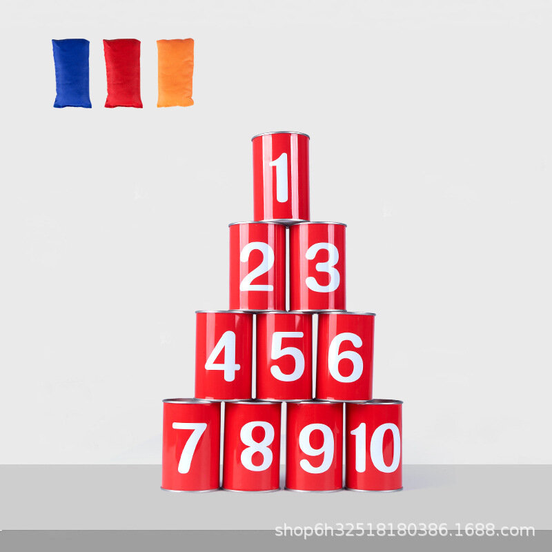 Мешок с песком для детей, метание мешка с песком, маленький мешок с песком для детского сада и начальной школы, игра в метание с мультяшным цифровым жестяным банком