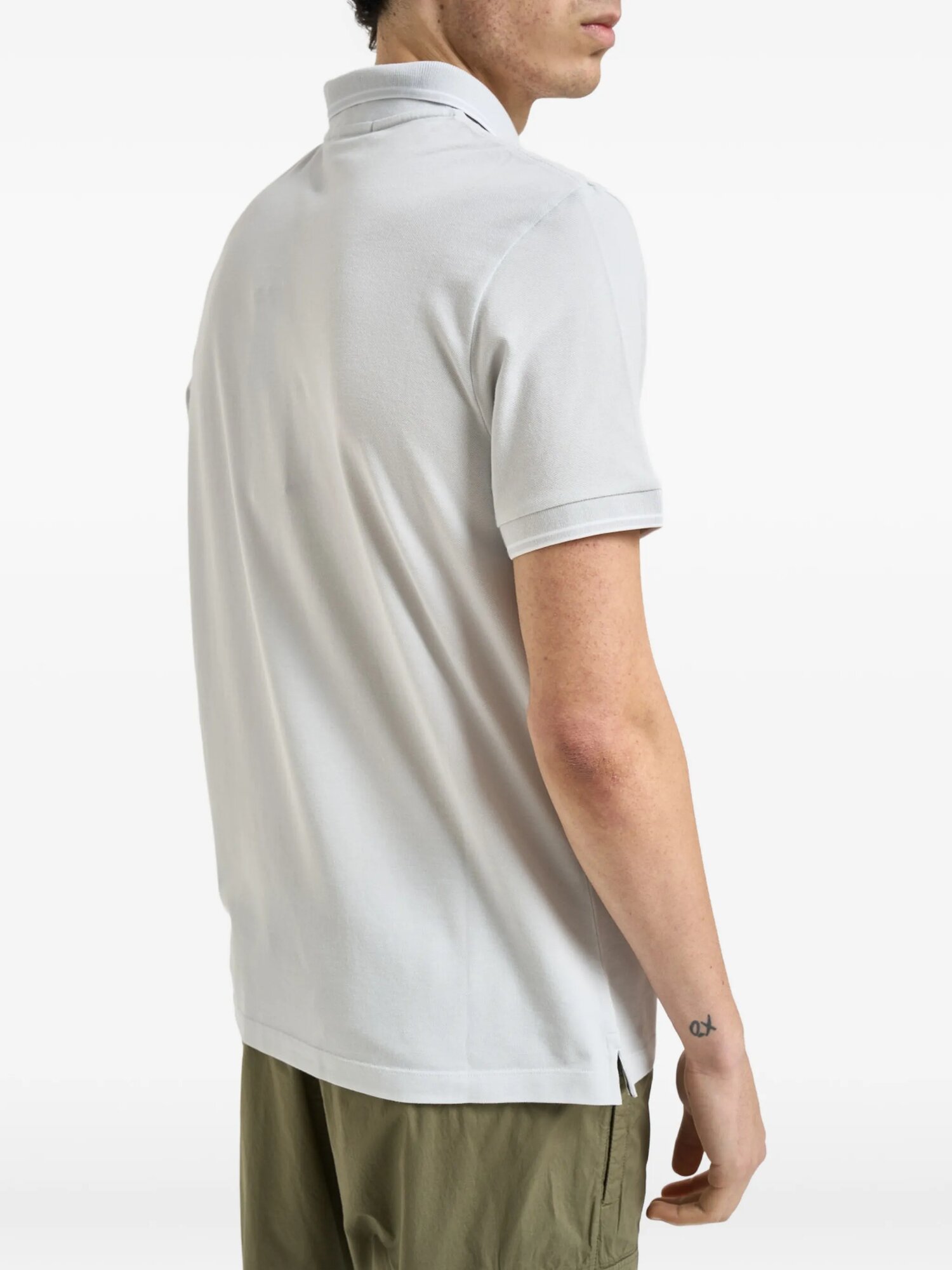 Рубашка Stone Island Logo-patch polo shirt, размер 2XL, серый — фото 1