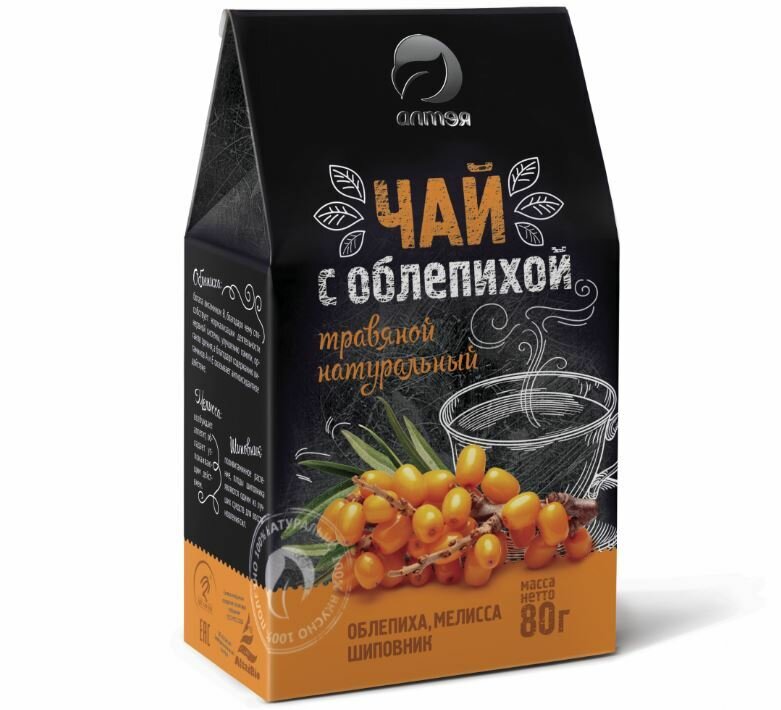 Чай травяной Облепиха, Мелисса, Шиповник Смесь, 80 г алтэя