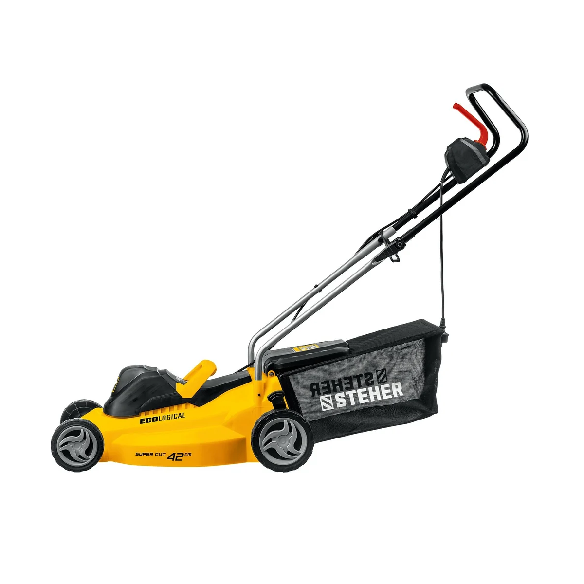 Газонокосилка электрическая STEHER 2000 Вт, ш/с 42 см, черный/желтый